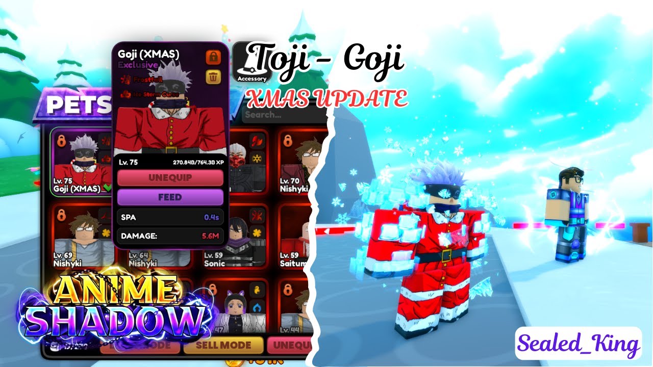The Newest Secret Toji and Exclusive Goji Pet In Anime Shadow Christmas ...