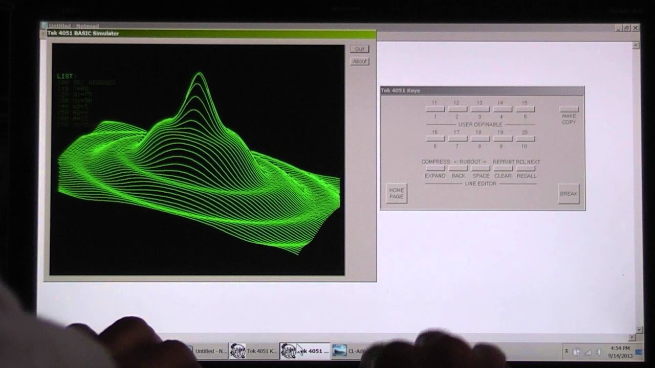 Tektronix 4051 BASIC Simulator - YouTube