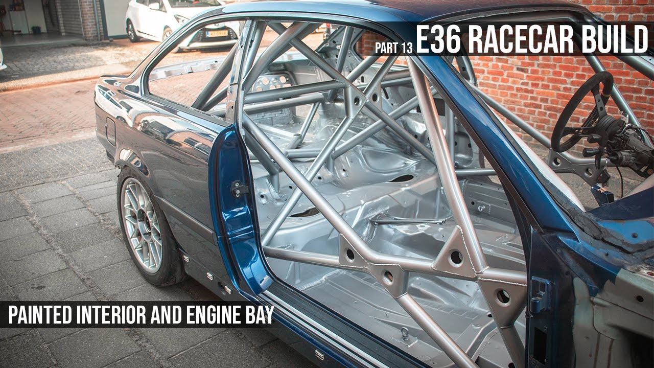 PAINTING the ENGINE BAY (FULL E36 RACECAR Build series) (Part 13) - YouTube