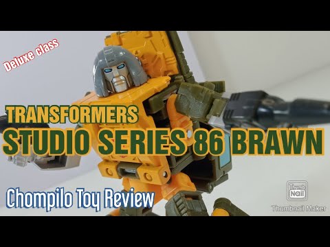 STUDIO SERIES 86 Deluxe Class Brawn Review Transformers - YouTube