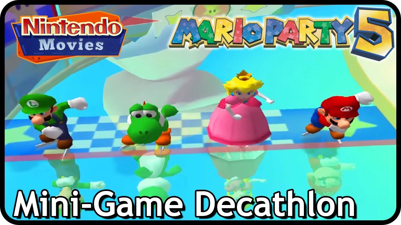 Mario Party 5 - Mini-Game Decathlon (4 Players, Mario vs Yoshi vs Peach ...