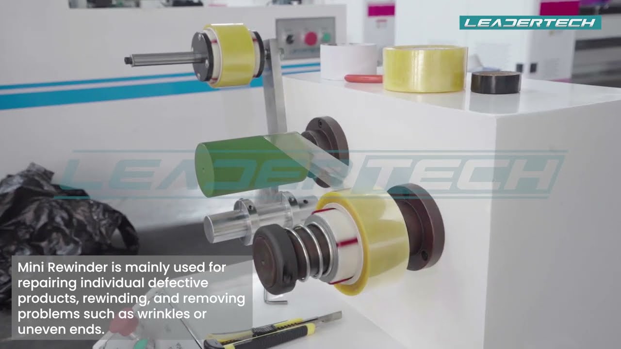 How to use BOPP adhesive tape mini rewinder machine | Superclear bopp ...