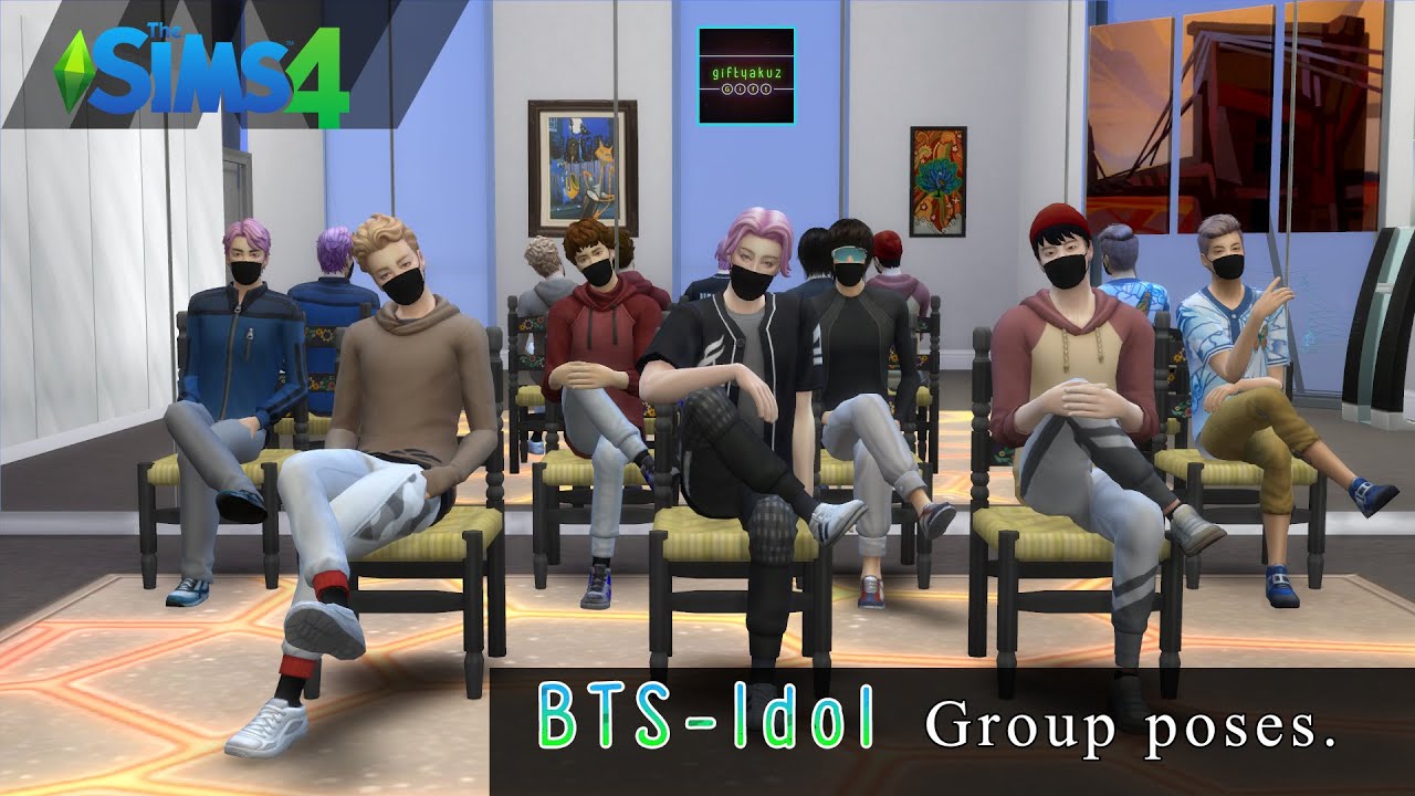 BTS - Idol Poses [TS4 Group pose] - YouTube