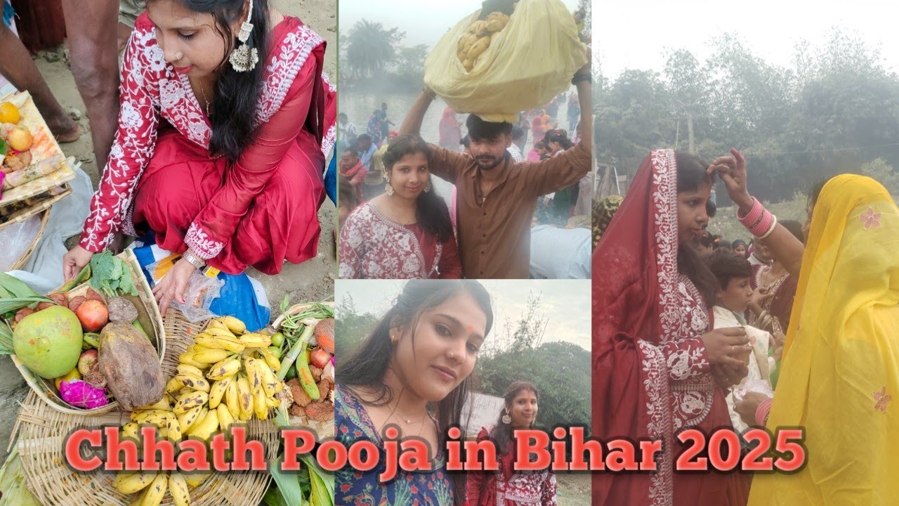 Chhath Pooja in Bihar Vlog 2025 | Sandhya Argh Pooja | Srity's World ...
