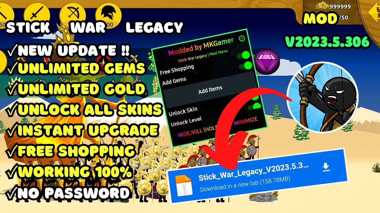 Stick War Legacy Latest Update Mod Menu 2024 | Stick War Legacy Mod ...