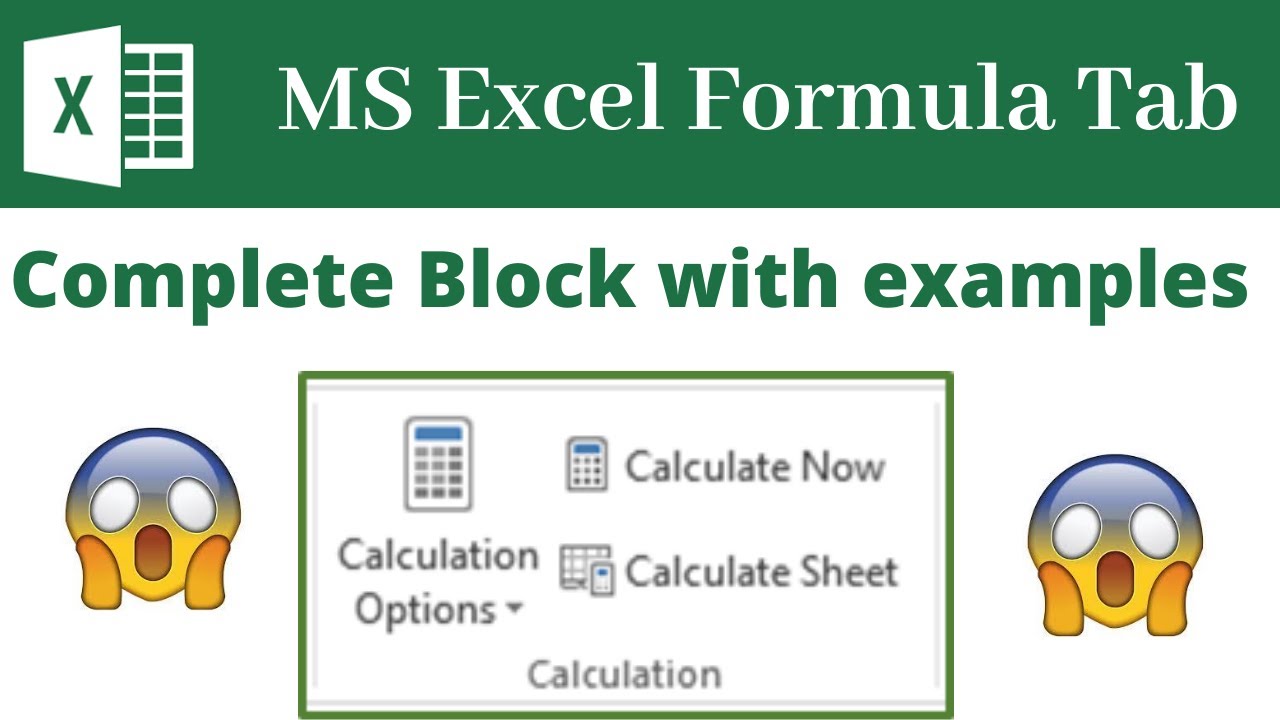 Calculation Block of Ms excel | ms excel Calculation Block ka use kase ...