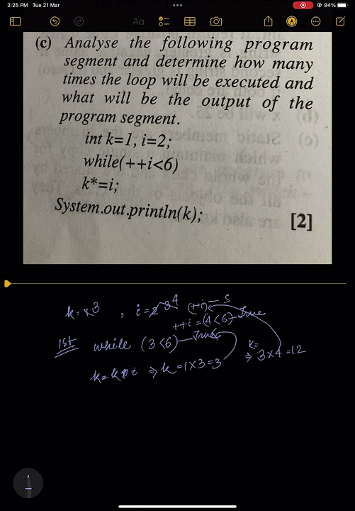 Output based question while loop class10 icse computer - YouTube