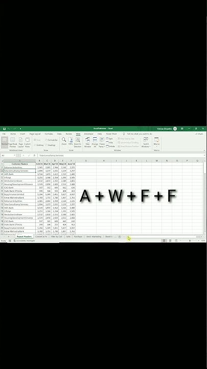 Shortcut Key to Freeze & Unfreeze Data in Excel - YouTube