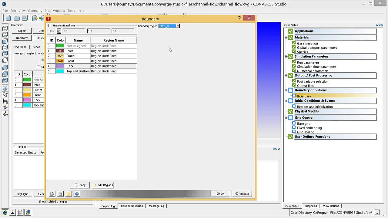 Setting Up the Case in CONVERGE Studio Part 2 (3/6) - YouTube