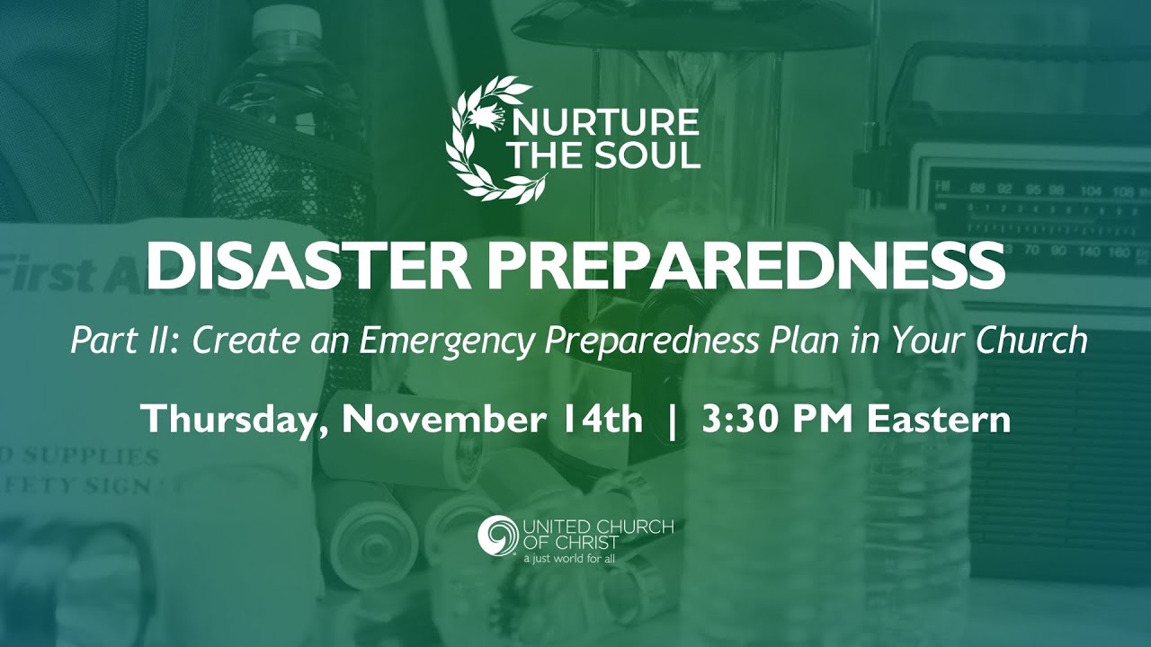 Disaster Preparedness II: Create an Emergency Preparedness Plan in Your ...
