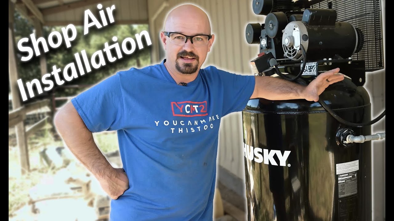 PEX Air Line Install in a Woodshop - YouTube