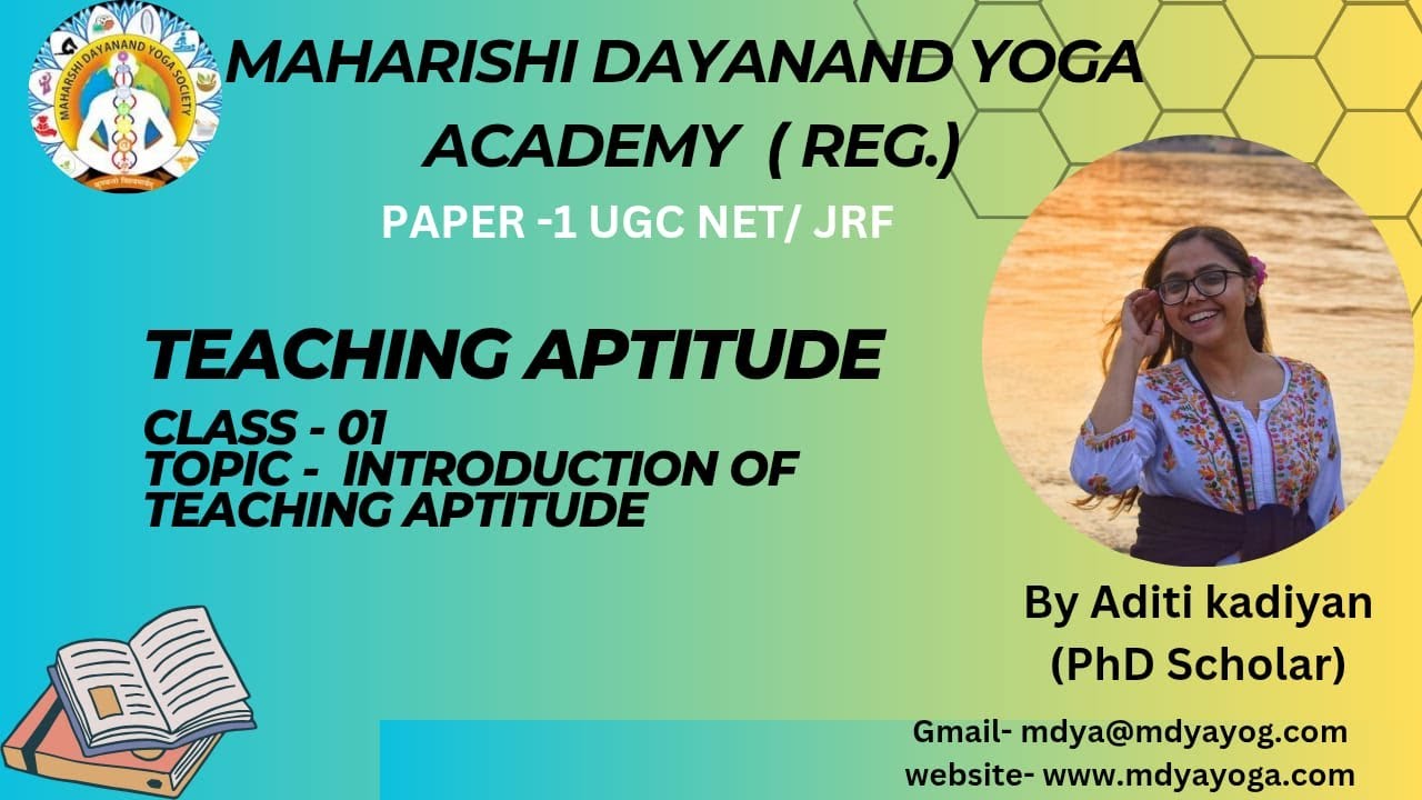 Teaching Aptitude, C-01, Introduction, By- Ms. Aditi Kadiyan - YouTube