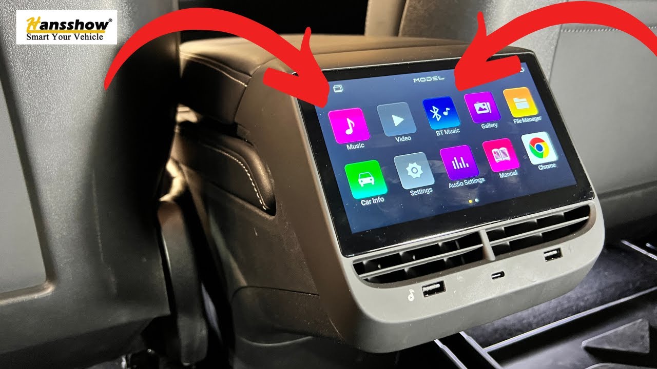 Model 3/Y Rear Entertainment and Climate Control Touch Screen Display 7 ...