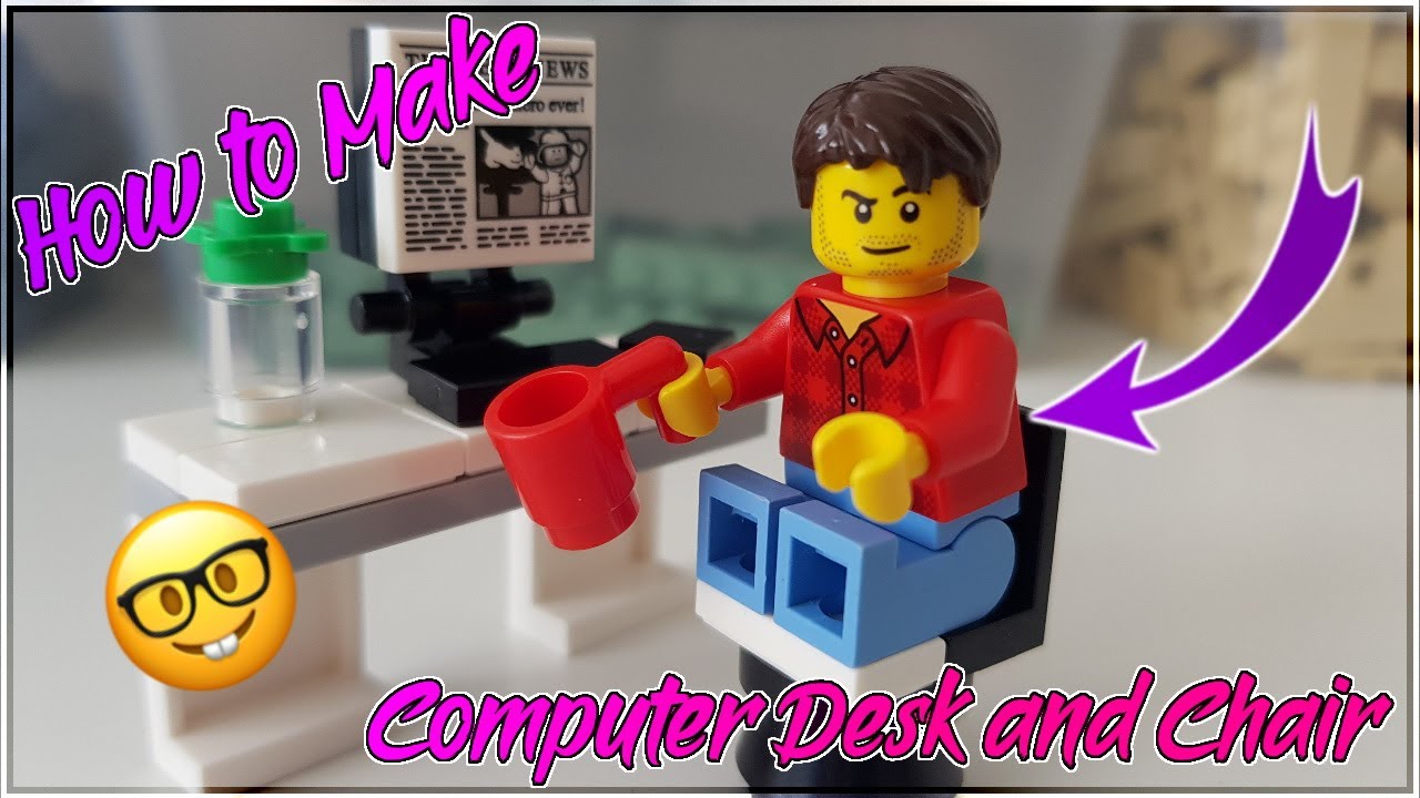 How to make a LEGO Computer Desk - YouTube