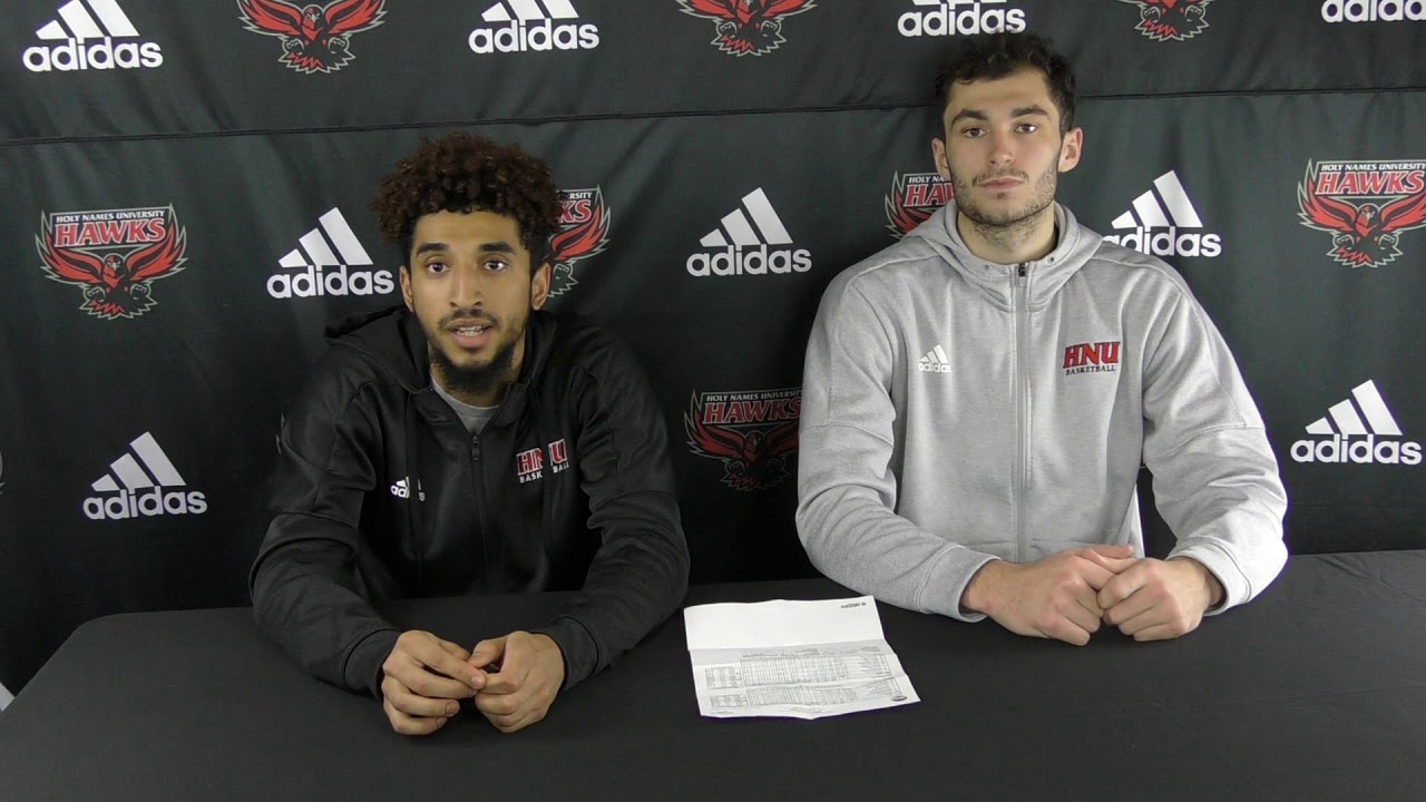 HNU MBB postgame interview with Justin Chambers and Cameron Fini - YouTube