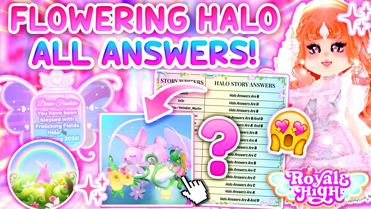 *ALL HALO ANSWERS* To WIN Frolicking Fields Halo 🐇 Flowering 2026 ...