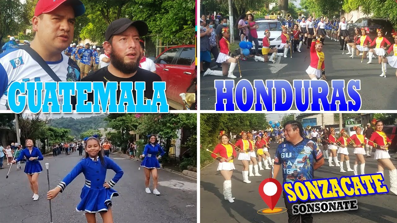 BANDAS INTERNACIONALES VISITAN EL SALVADOR EN EL DESFILE DE SONZACATE ...