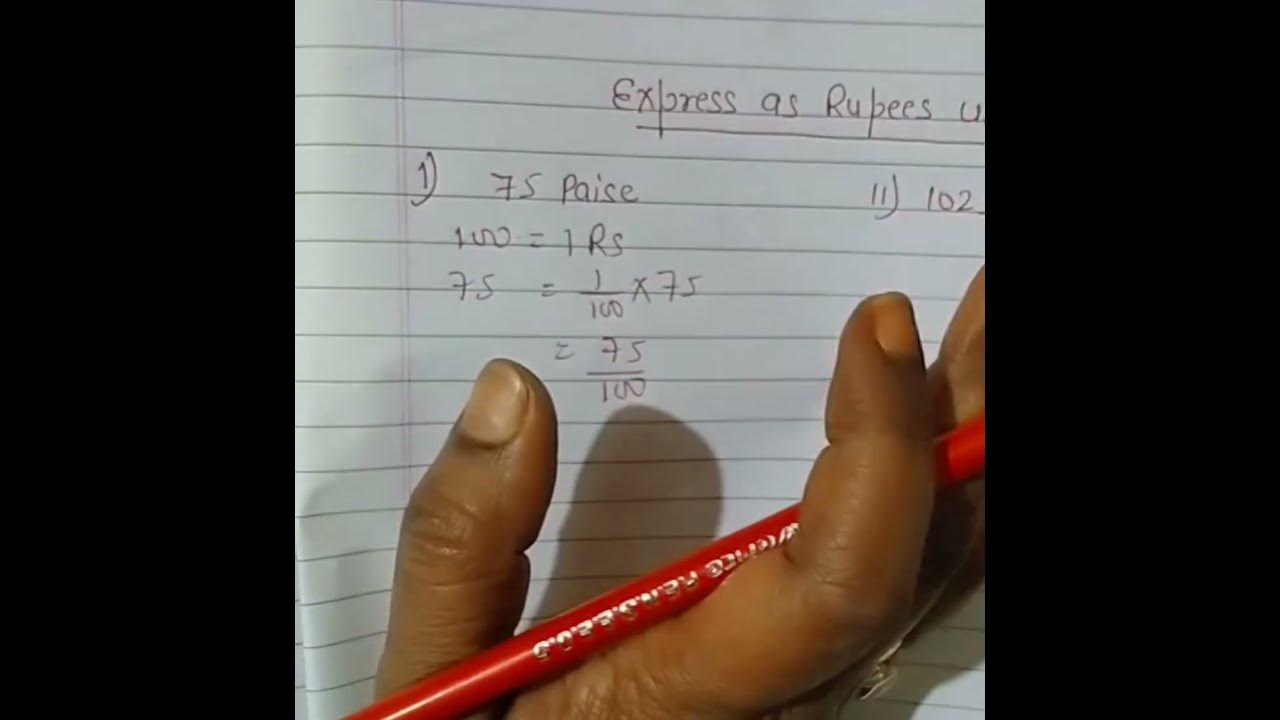 Convert Rupees Into Decimal/How to Convert Rupees Into Decimal#Shorts# ...