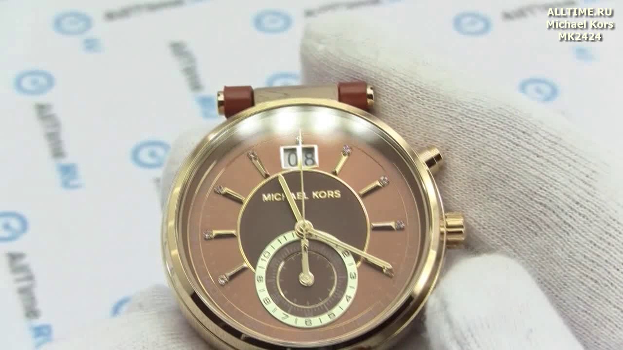 Обзор. Женские наручные часы Michael Kors MK2424 с хронографом - YouTube