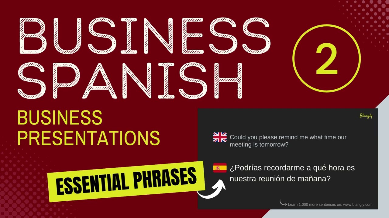 2. Business Presentations - Business Spanish - Essential Phrases - YouTube