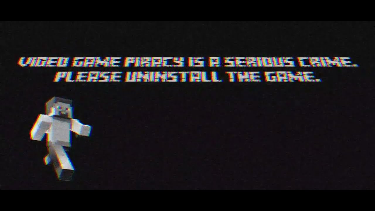 Minecraft Anti piracy screen :) - YouTube