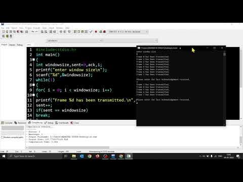 GO BACK N PROTOCOL : Implement the data link layer framing methods.RESOURCE: Turbo C - YouTube