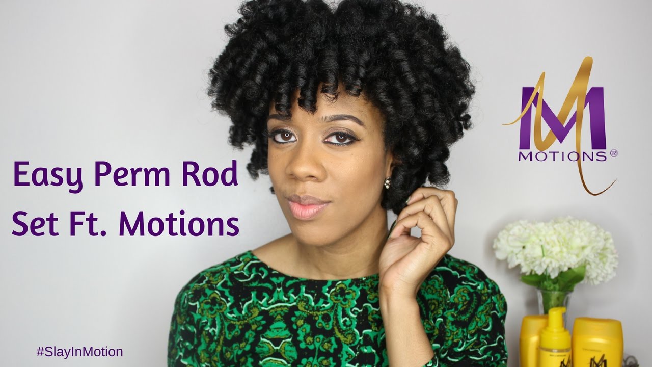 Easy Perm Rod Set Tutorial For Natural Hair - YouTube