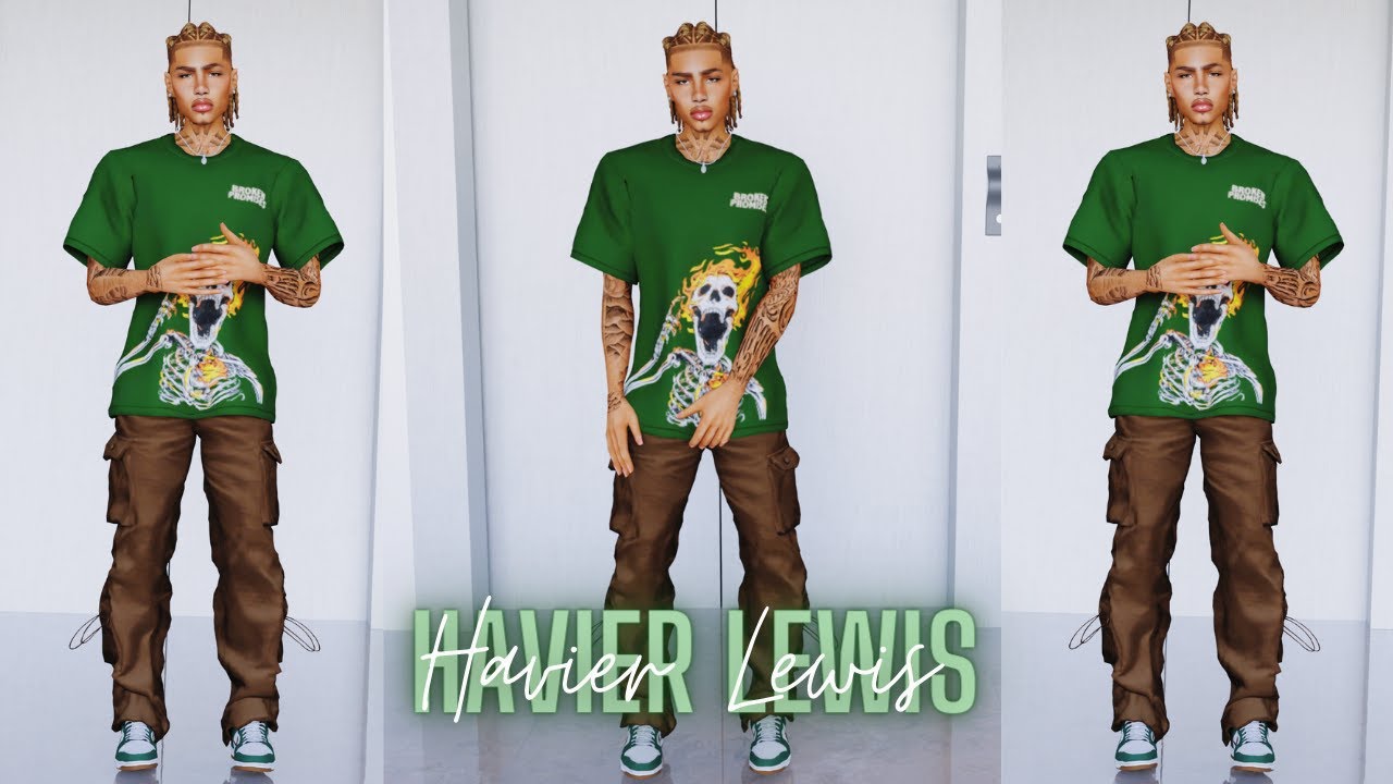 Sims 4 CAS | Havier Lewis | Sim Download | CC Folder - YouTube