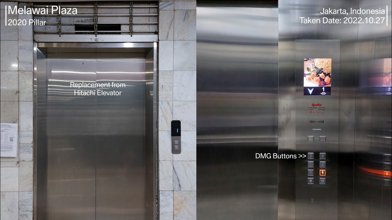 Pillar Traction Elevator at Melawai Plaza, Jakarta - YouTube
