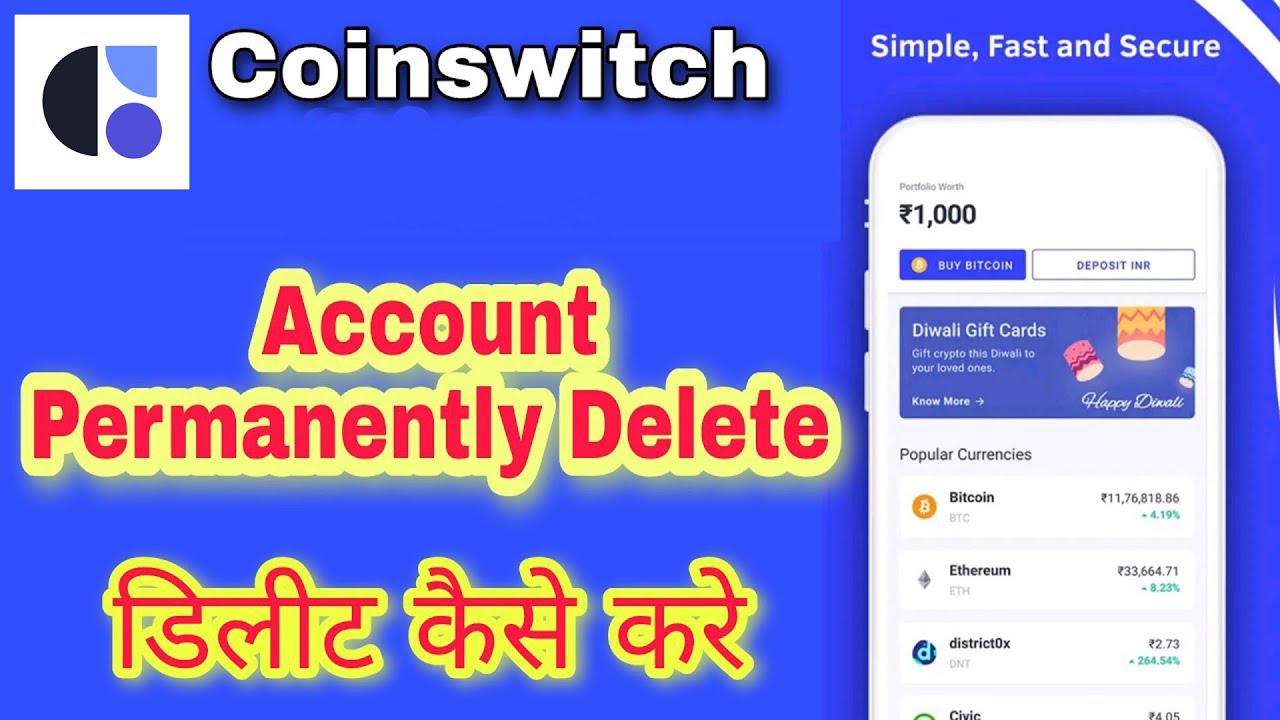 How to Delete Coin Switch App Account | Coin Switch account delete - YouTube