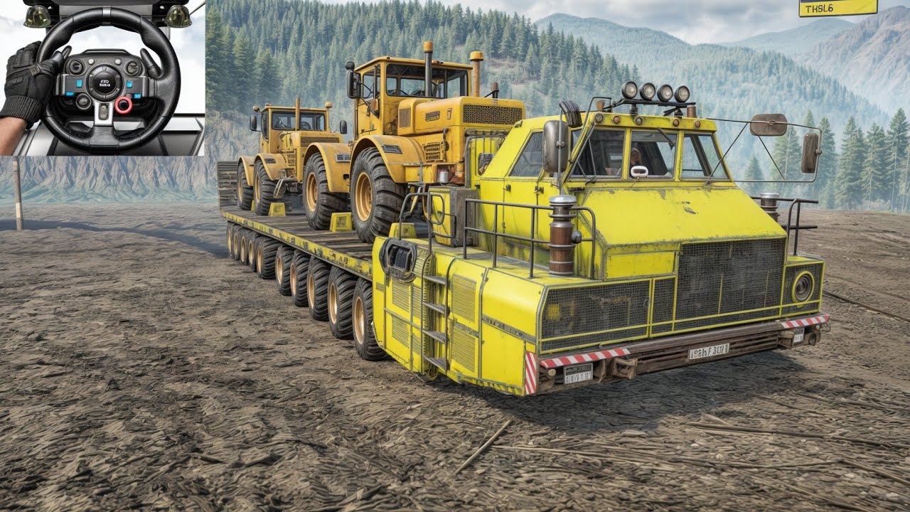 SnowRunner - Carry Multipal K-700 KIROVETS Tractor With MAZ 7907 ...