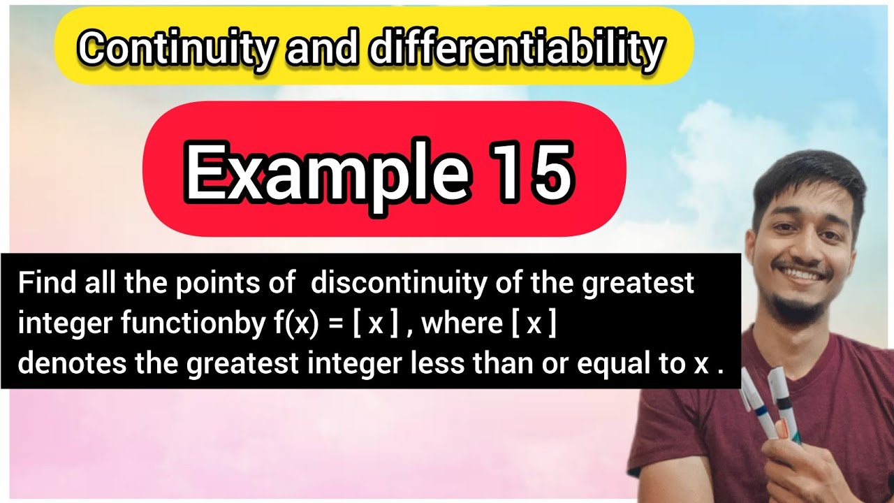 Continuity and differentiability example 15 | Example 15 chapter 5 ...