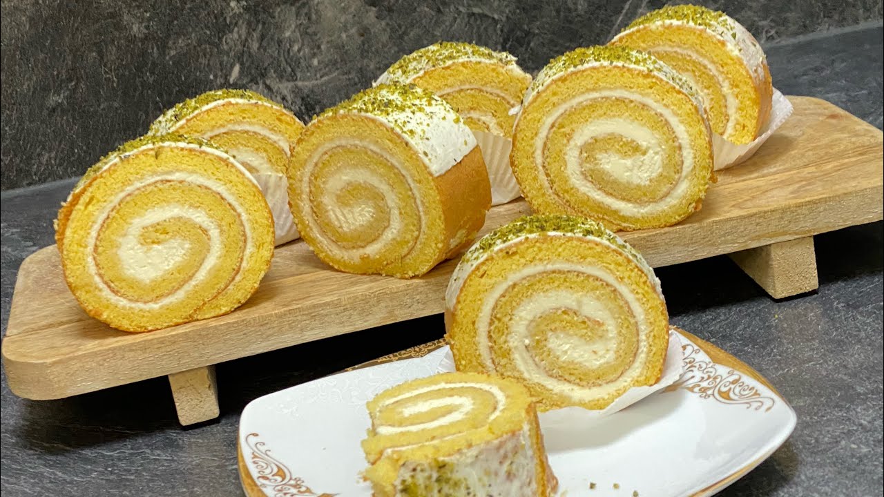 Roll cake : The easiest recipe for the most delicious roll cake☺️ - YouTube