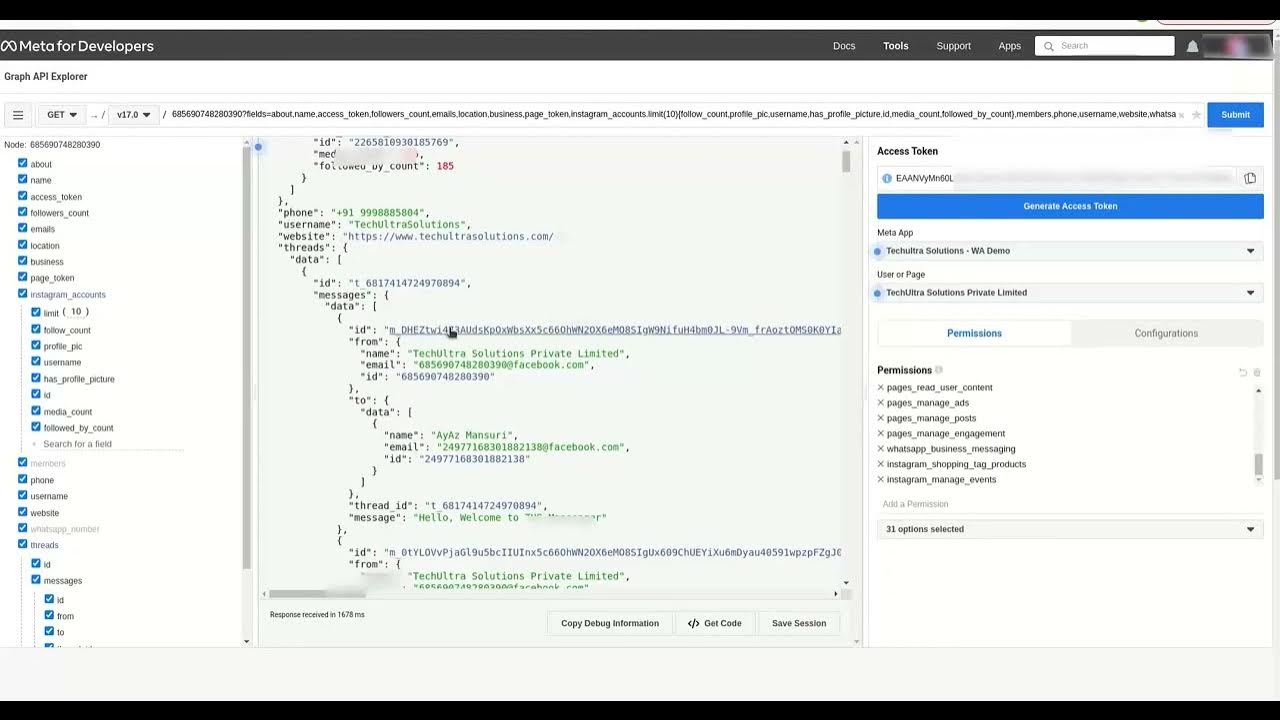 Facebook Instagram Graph API Explorer | Odoo - YouTube