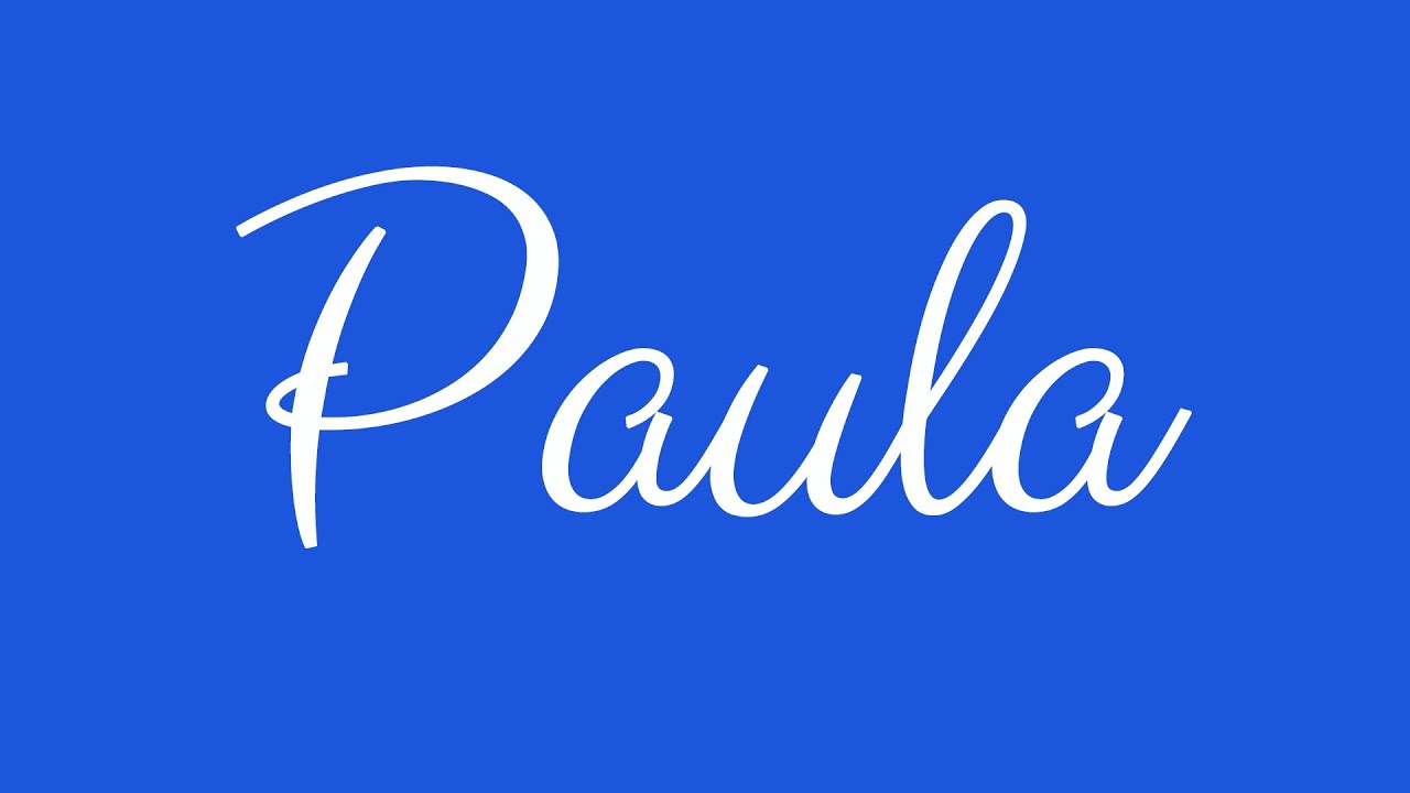 Learn how to Sign the Name Paula Stylishly in Cursive Writing - YouTube