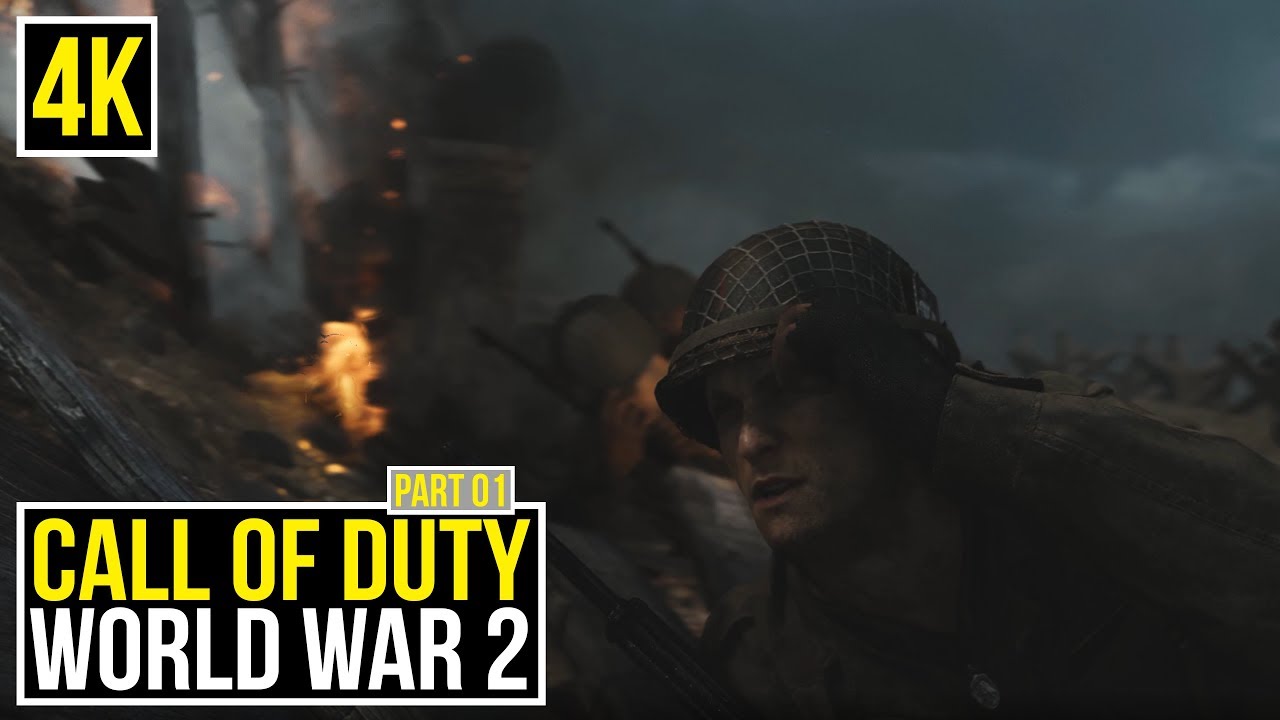 CALL OF DUTY WW2 Campaign Walkthrough Mission 1: D-Day (4K 60FPS) - YouTube