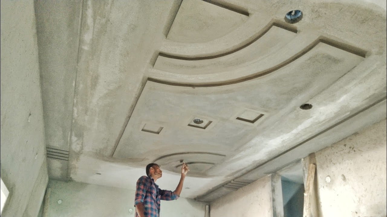 Hall Room Celing Design House Elevation Size 9/6 Making Video # ...