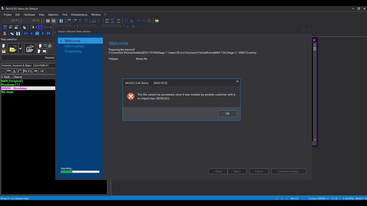 WinOls re-import ban(NOREAD)Remove Tutorial - YouTube
