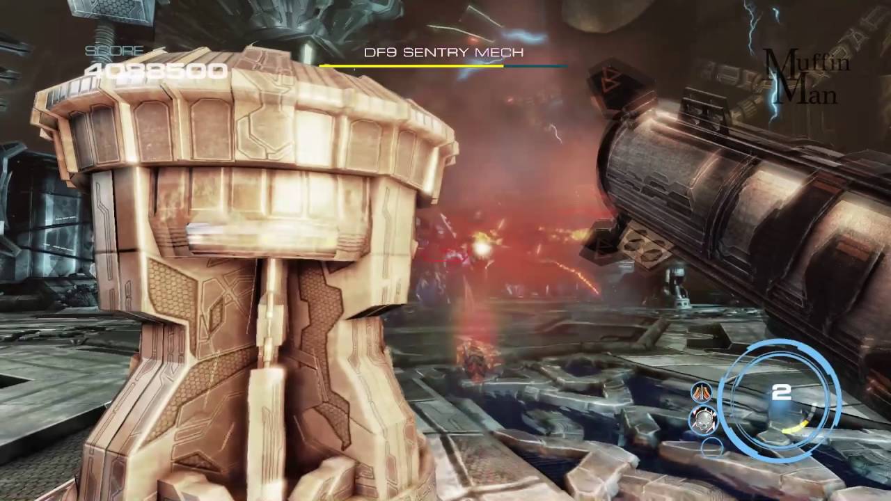 Alien Rage Boss Fight DF9 Sentry Mech - YouTube