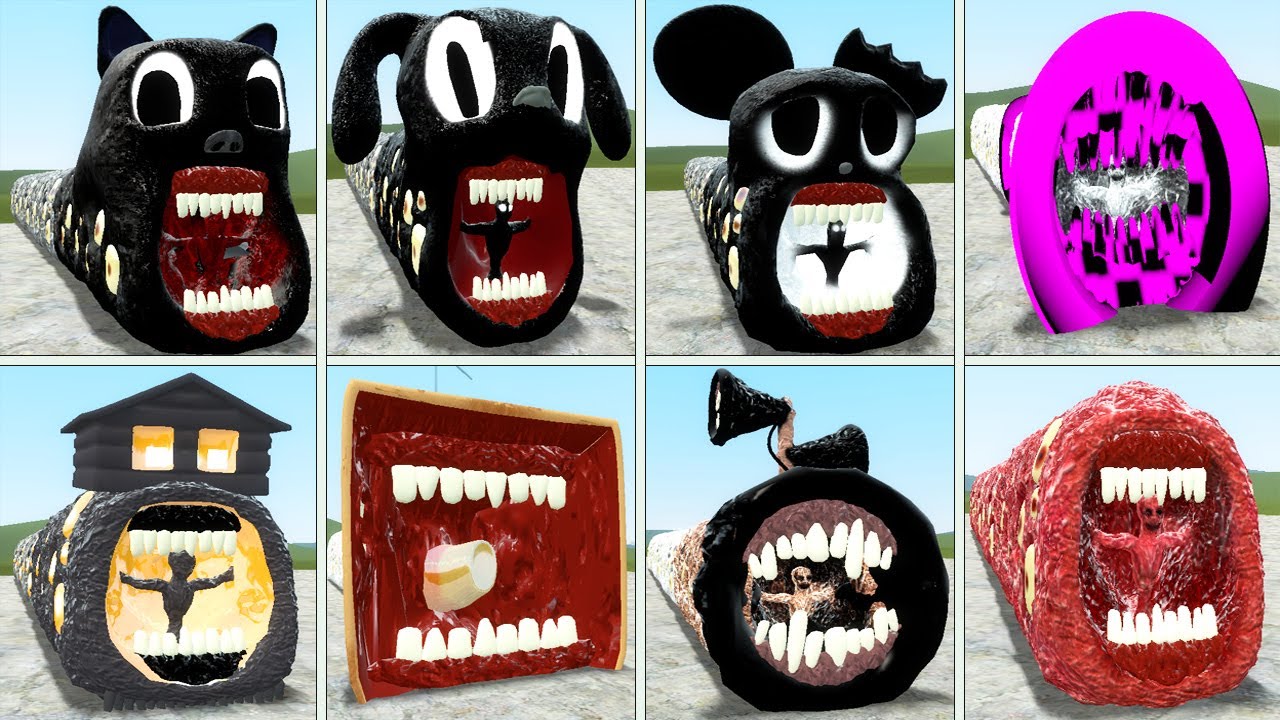 NEW UPDATE ALL TRAIN EATER (Cartoon Cat ,Cartoon Mouse,House head ...