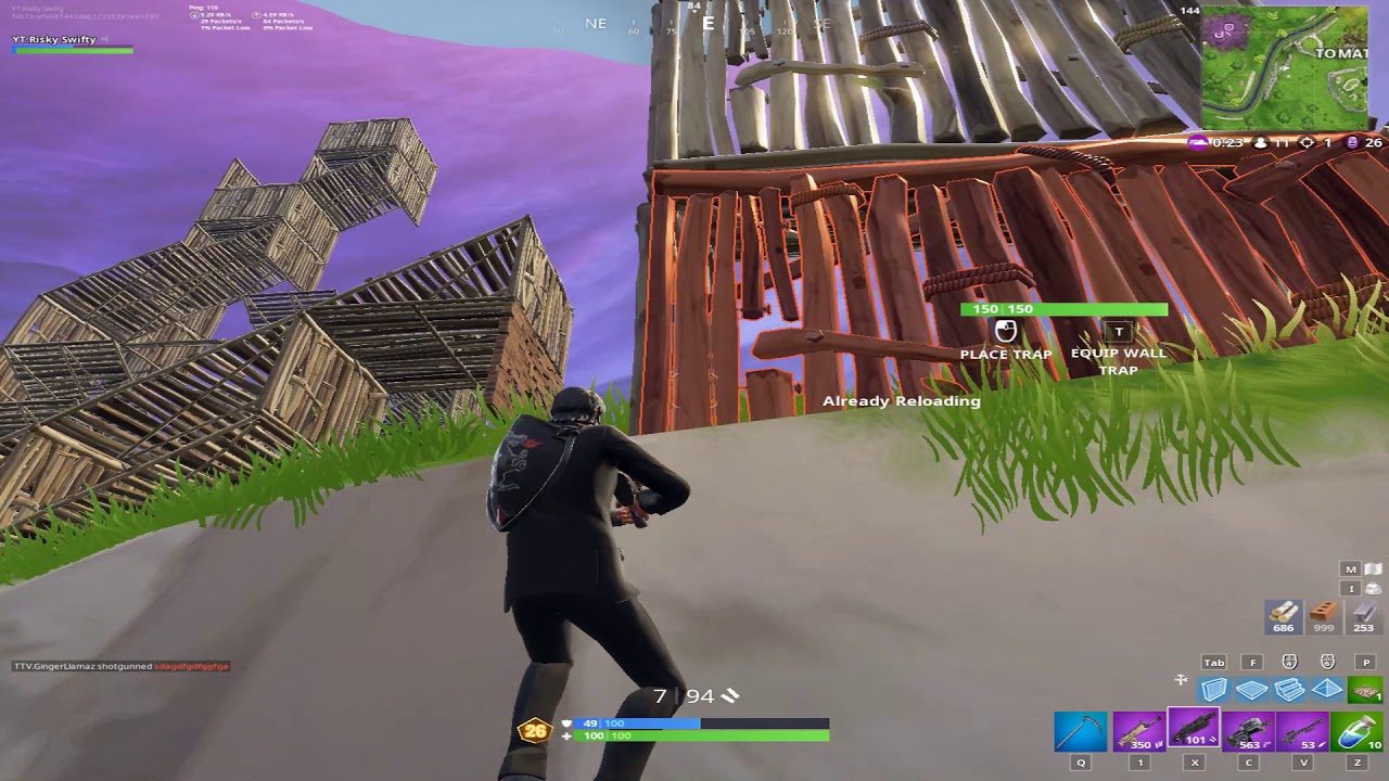 Fortnite | Pro Tries Stretch Res For First Time ; } - YouTube