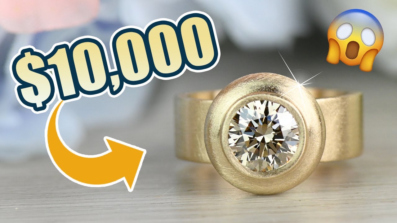 Our Incredible $10,000 ENGAGEMENT RING!! 😍 Featuring a Light Brown ...
