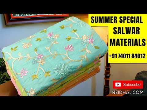 Latest Salwar Dress Material Designs | NEIDHAL.COM | WhatsApp +917401184012 | APR 04 #3722
