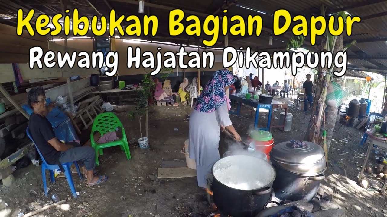 Seru banget suasana rewang ibu2 bagian dapur ditempat hajatan ...