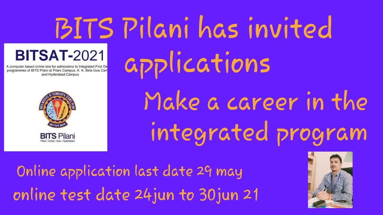 BITSAT 2021| BITS PILANI| ONLINE APPLICATION FORM | - YouTube
