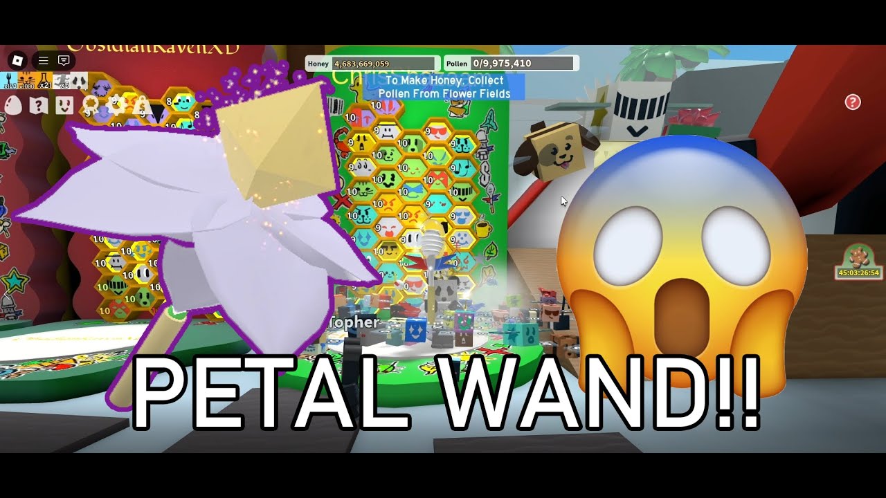 Getting the Petal Wand in Bee Swarm Simulator - YouTube