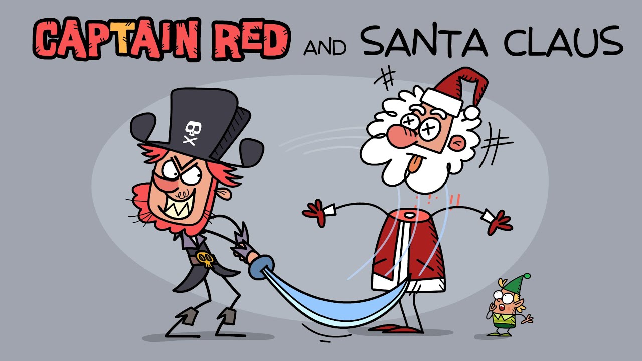 Captain Red And Santa Claus - Funny Cartoon Series #3 - YouTube