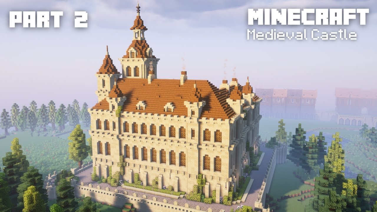 Minecraft: How to build a Medieval Castle | Tutorial | Part 2 - YouTube