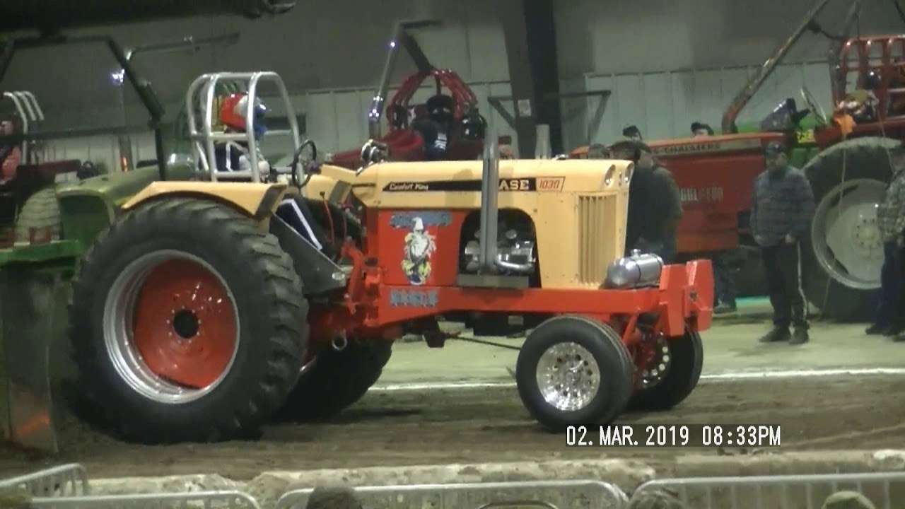 V8 HOT ROD TRACTORS 2019 ANGRY FARMER INDDOR PULL EATON, OHIO - YouTube
