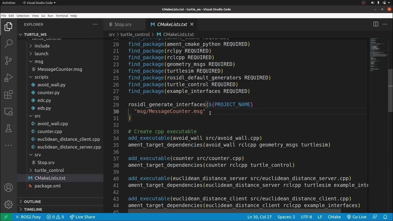 20. How to Create Custom ROS2 srv Interface - YouTube